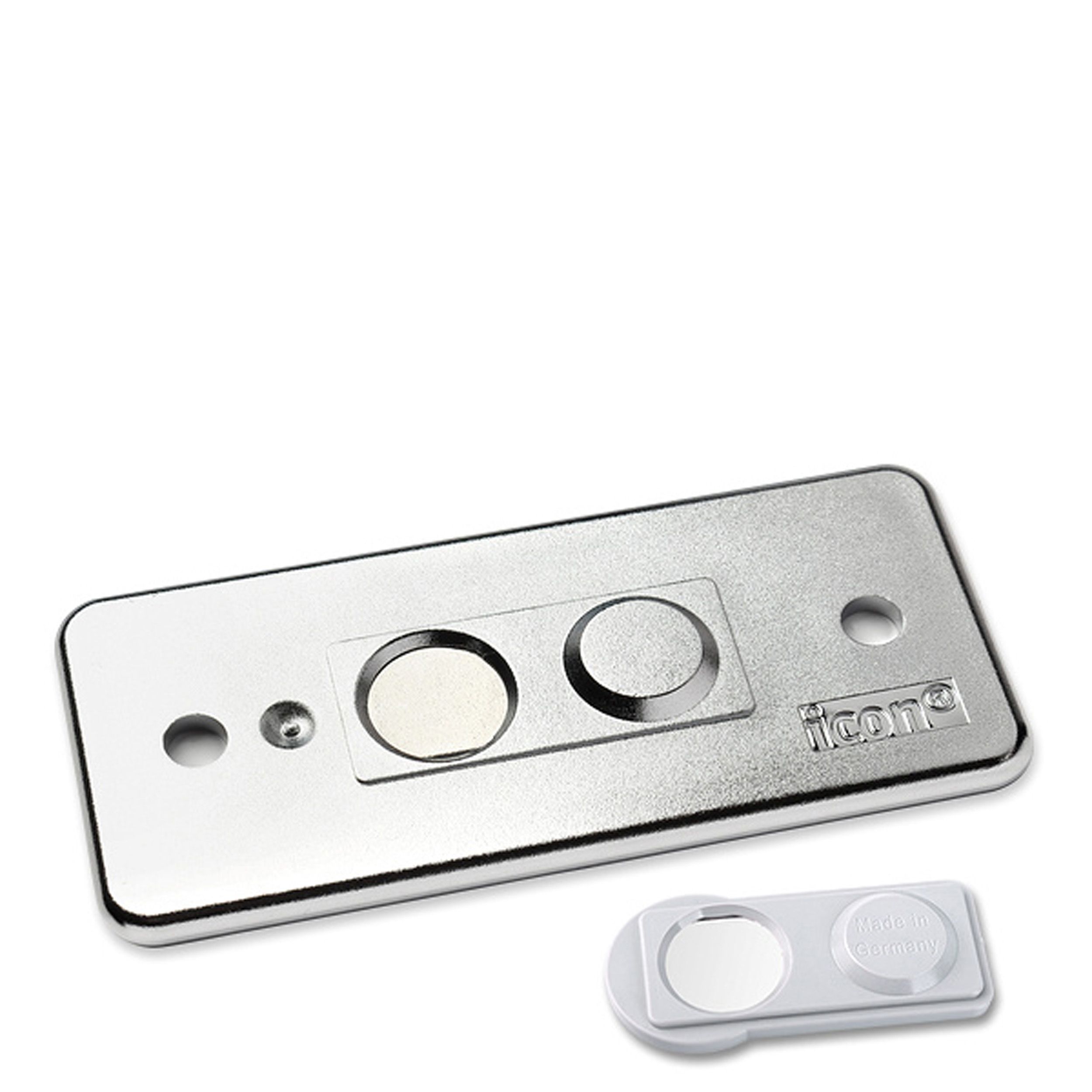 chrom | smag® Magnet Namensschild Icon® mit Magnet | SPRINTIS